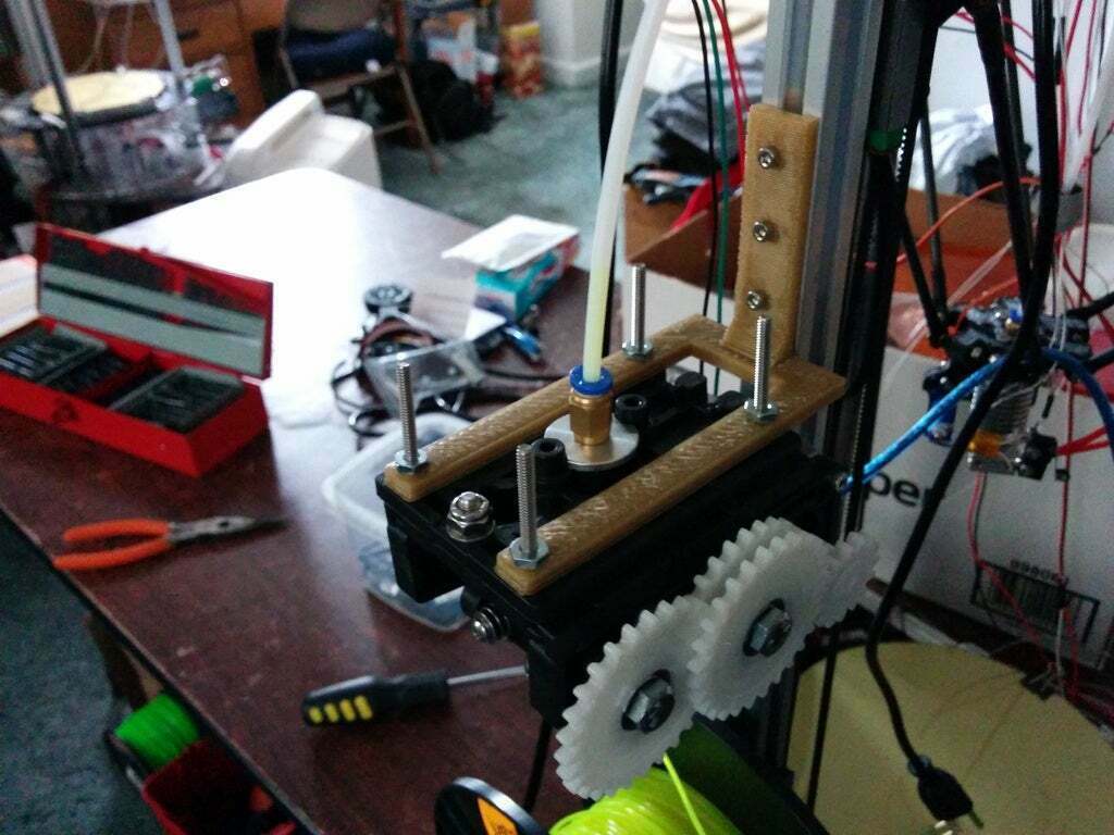 Free STL file Kossel 2020 (mini) extruder mount fits Steve's Extruder ...